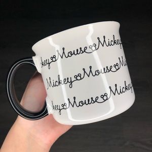 Disney | Dining | Disney Mickey Mouse Linear Cursive Cup Mug | Poshmark